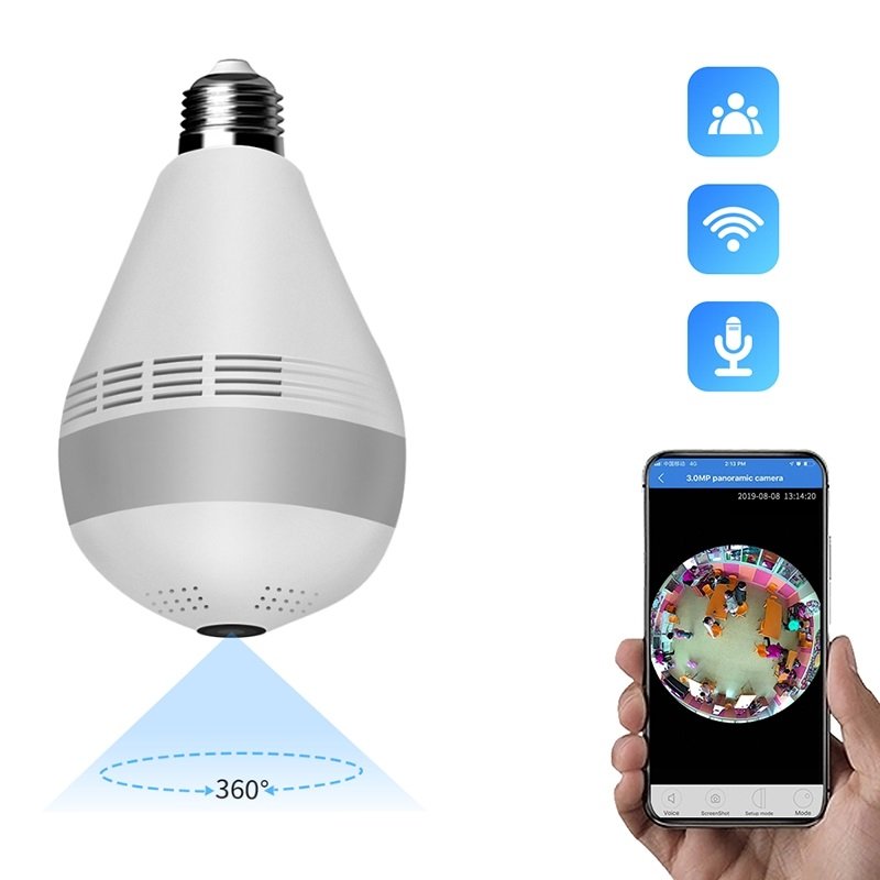 A10 Bulb WiFi 360 Degree Camera - ICONICDEALZ