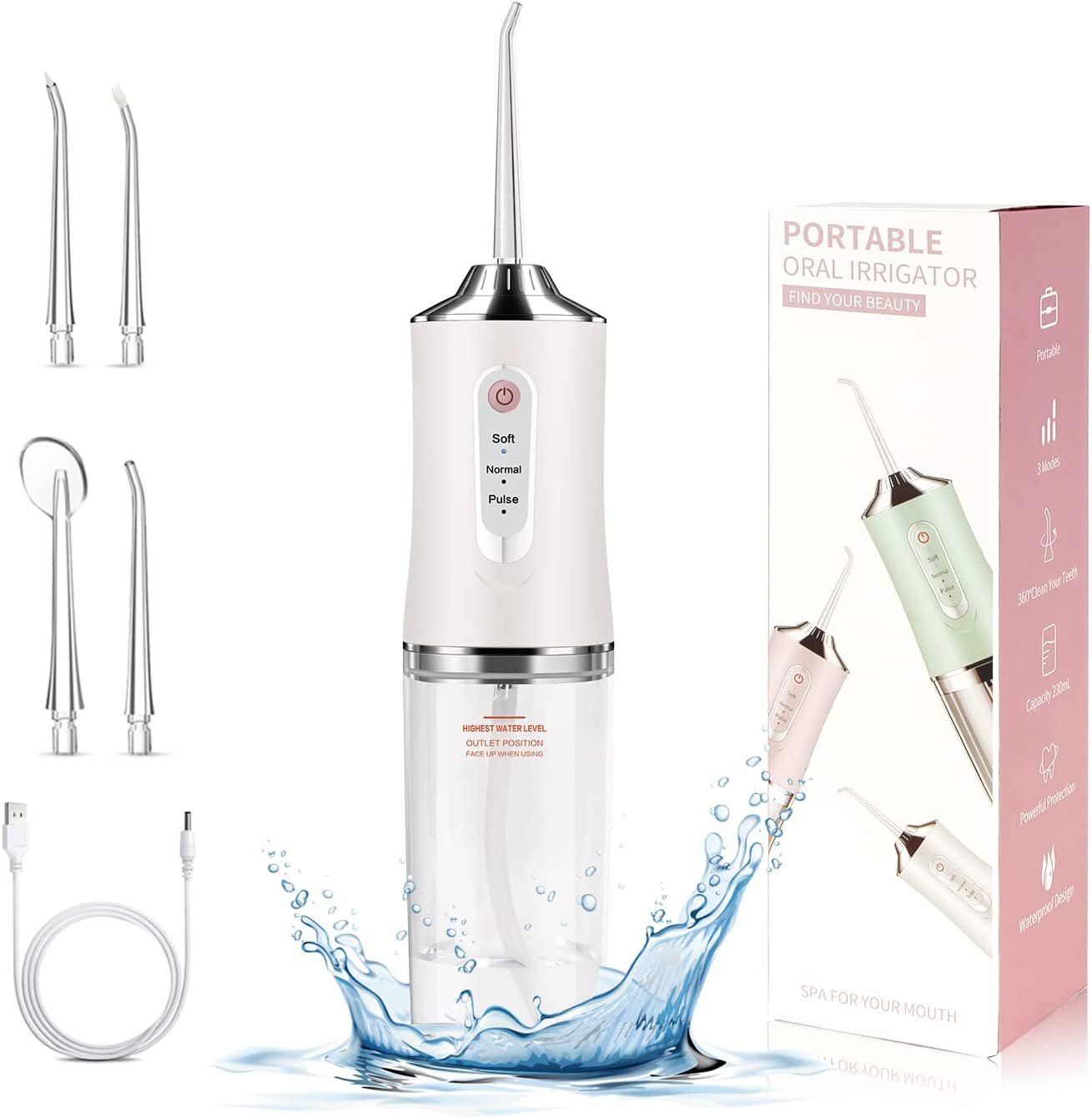 Oral Irrigator USB Rechargeable Water Flosser - ICONICDEALZ