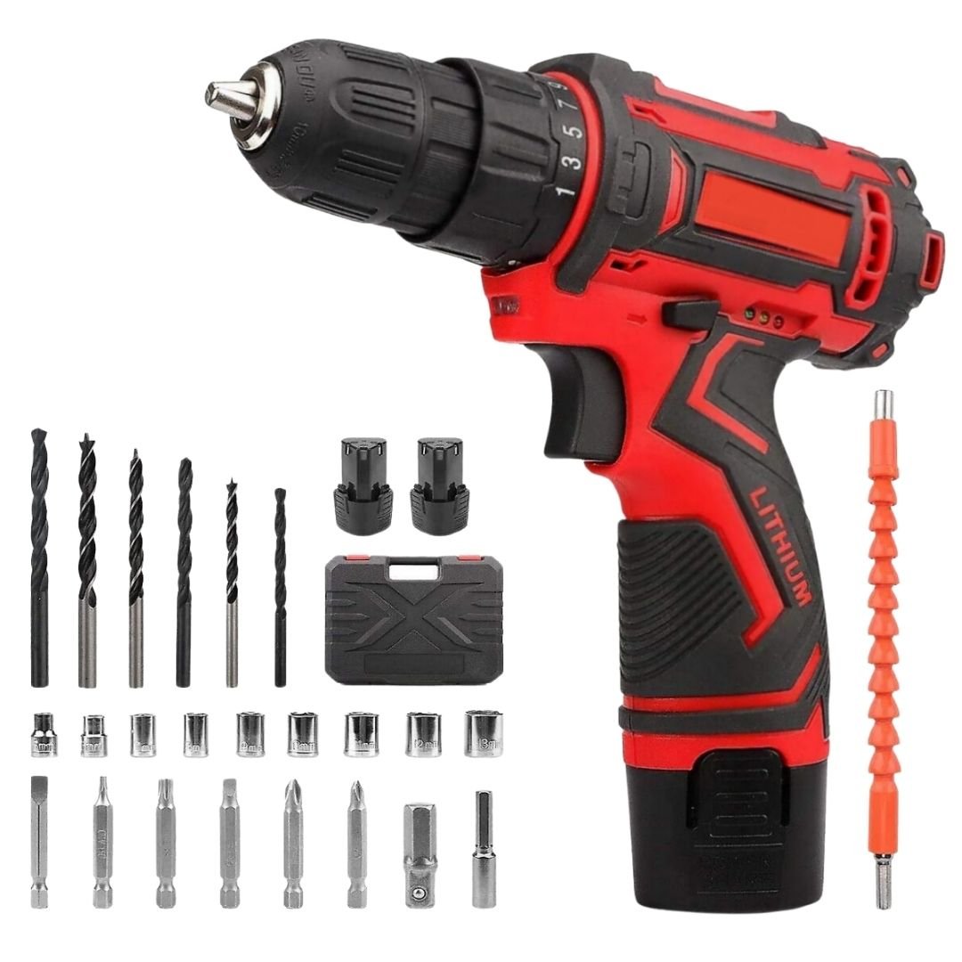 2 Lithium Batteries Cordless Power Drill - ICONICDEALZ
