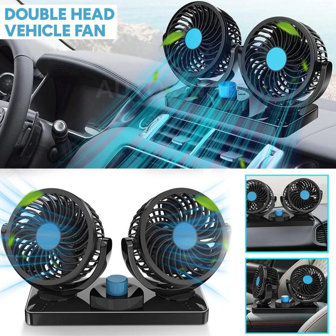 Double Head Vehicle Fan - ICONICDEALZ